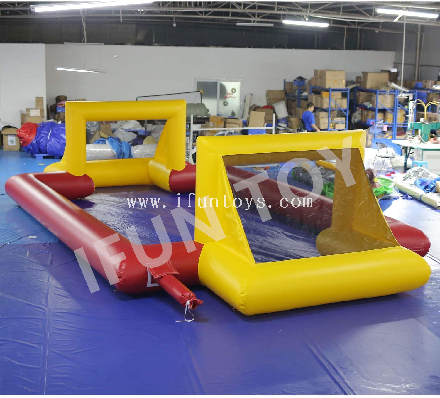 Outdoor Inflatable Football Field Goal Kick / Soocer Arena / Water ...