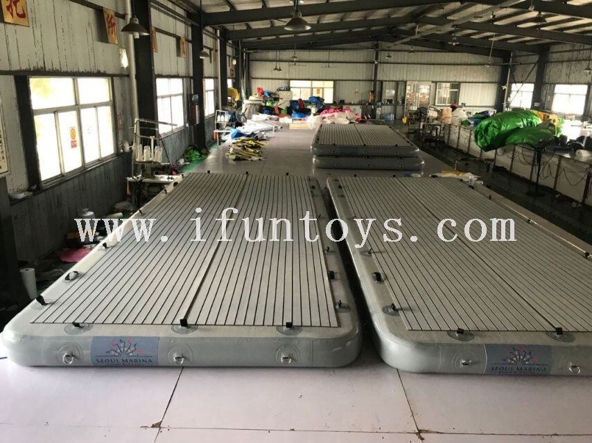 Inflatable Swim Island Floating Raft /Inflatable Water Jet Ski Dock ...