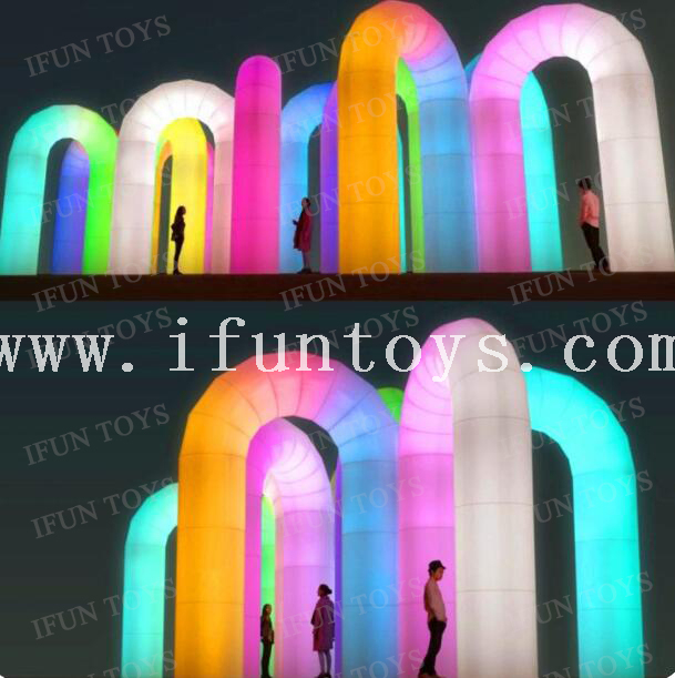 Beautiful Inflatable Balloon Arch Inflatables Colorful Arches with LED ...