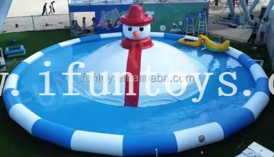 Commercial snowman jump pad Portable Inflatable Pool Game Bumper Boat ...