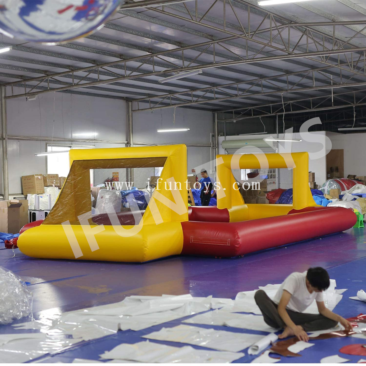 Outdoor Inflatable Football Field Goal Kick / Soocer Arena / Water ...