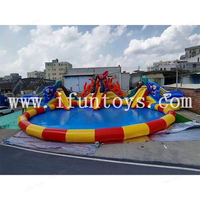 Aqua park Inflatable bounce house combo floating water trampoline park ...