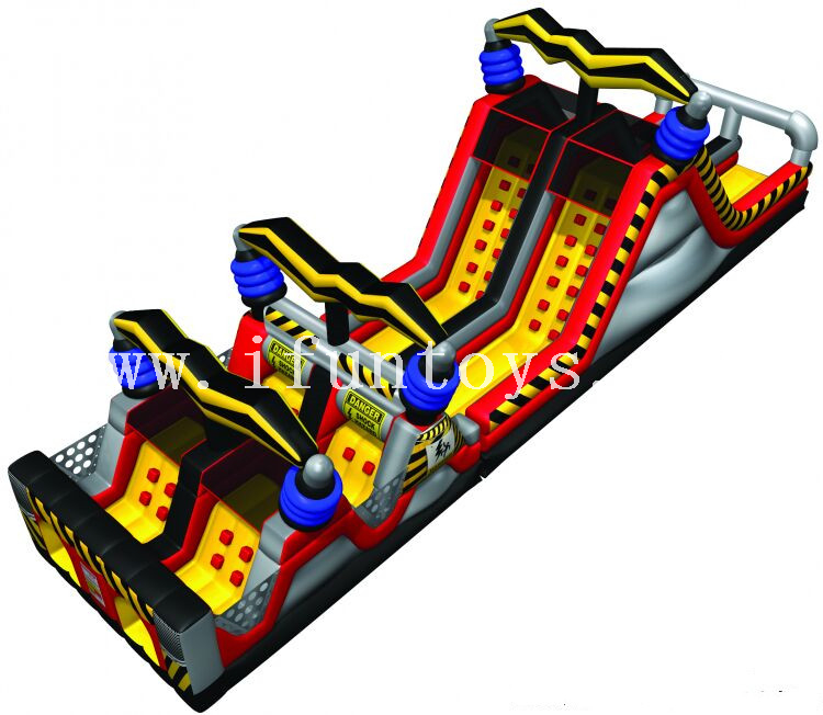 commercial high voltage adult outdoor inflatable playground equipment ...